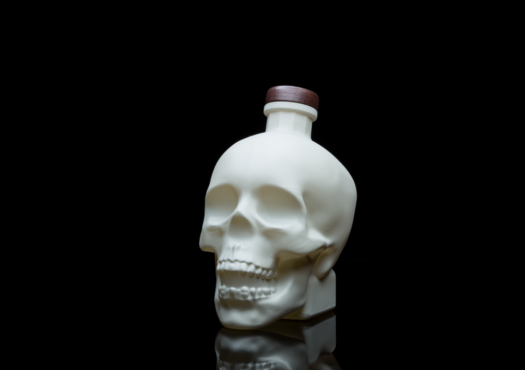 The limited-edition Bone Bottle - Crystal Head Vodka